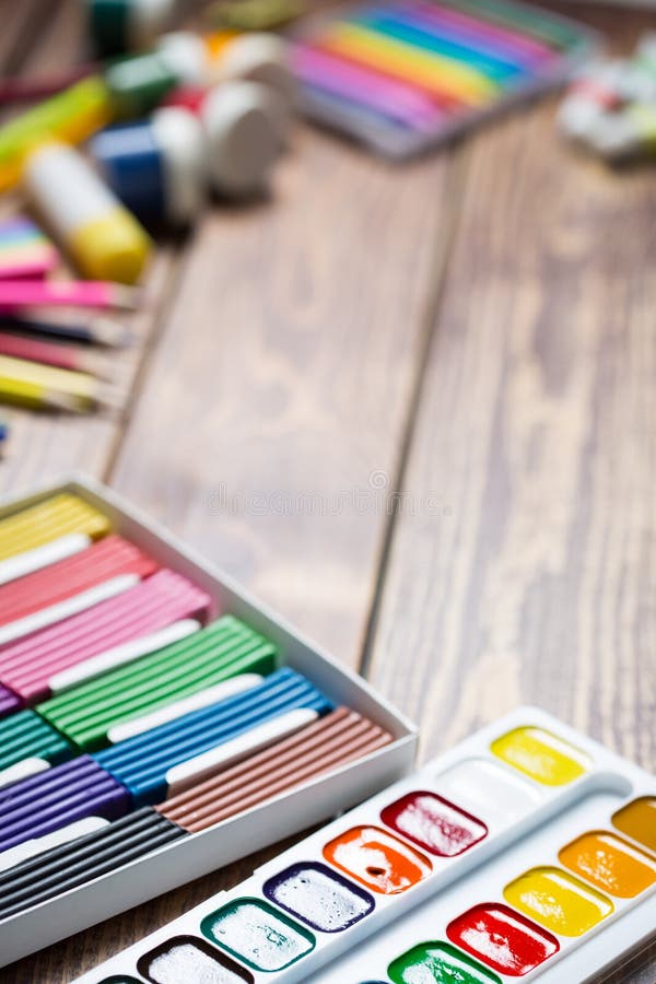 Items for Children`s Creativity Stock Image - Image of artist, pencil ...
