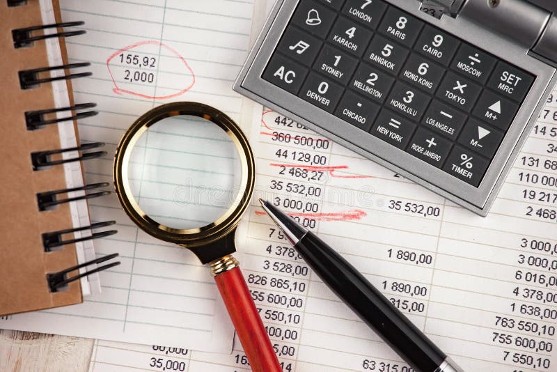 Items for Doing Business in the Office on the Table Stock Photo - Image ...