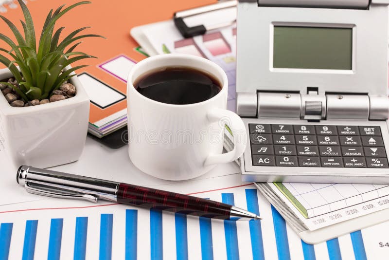 Items for Doing Business in the Office on the Table Stock Image - Image ...
