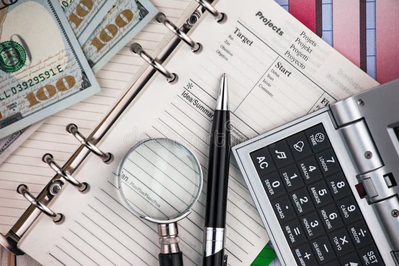 Items for Doing Business in the Office on the Table Stock Image - Image ...