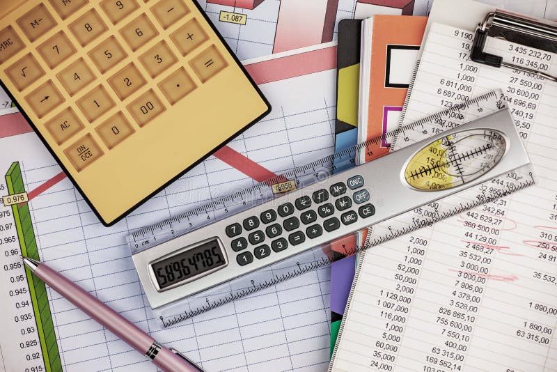 Items for Doing Business in the Office on the Table Stock Photo - Image ...