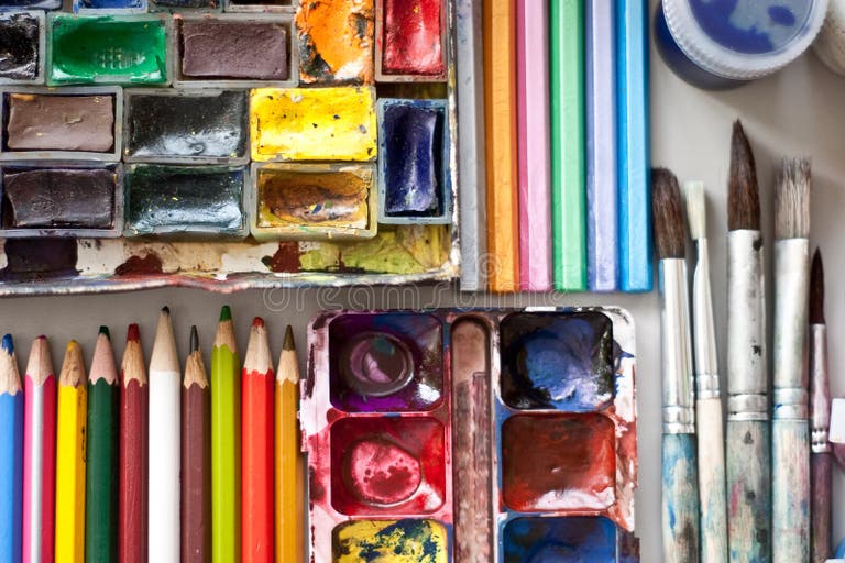 Items for drawing stock photo. Image of painter, group - 9089768