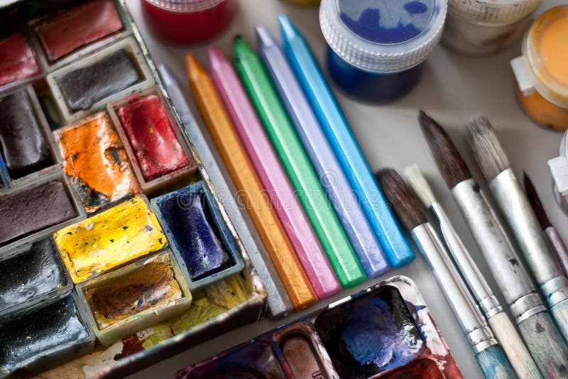 Items for drawing stock photo. Image of tubs, artistic - 9143794