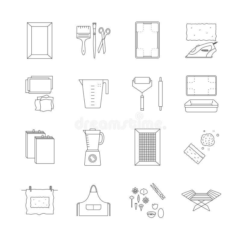 Hand Papermaking Stock Illustrations – 66 Hand Papermaking Stock ...