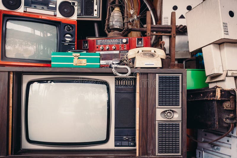 The Items Include Vintage Retro. Stock Image - Image of communication ...