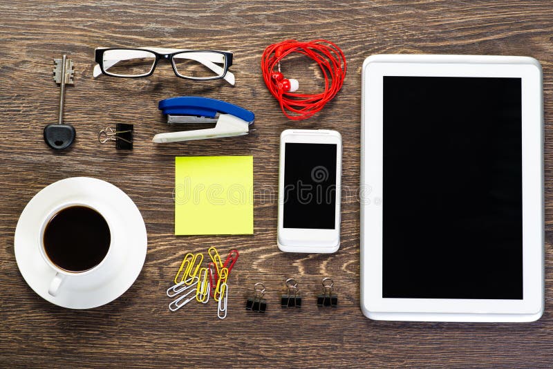 Items Laid on the Table, Still Life Stock Photo - Image of coffee ...