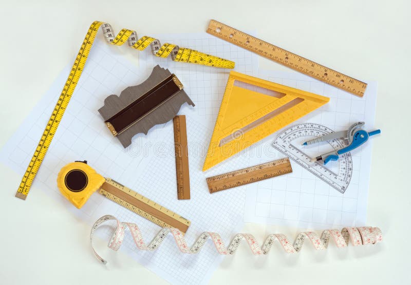 Items of Measure and Design Stock Photo - Image of gray, guide: 212494532