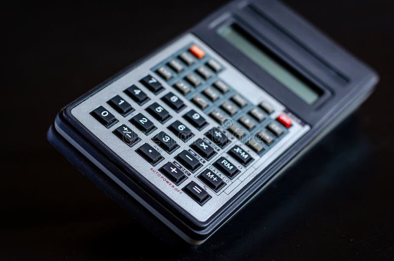 Stationery Items of the Last Century. Engineering Calculator. Dark ...