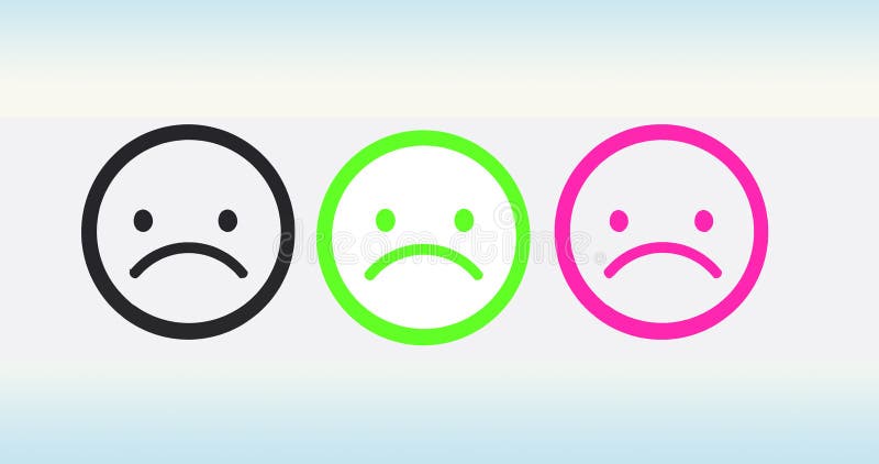 3 Items Sad Icon. Simple Sad Emoticon Icon Design Vector Stock ...