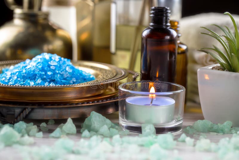Items for spa massage stock image. Image of composition - 138893835