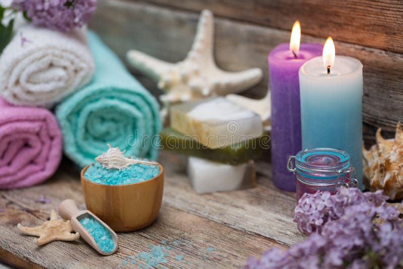 Items for spa stock image. Image of candles, hygiene - 92112953