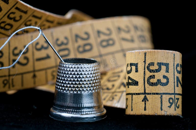 Items used by a tailor stock photo. Image of group, thimble - 34188044