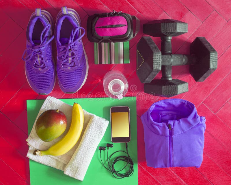 Items for Workout or Exercise Stock Photo - Image of accessories ...