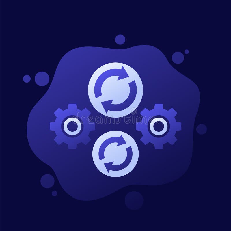 Iteration, Iterative Process Icon, Vector Design Stock Vector ...