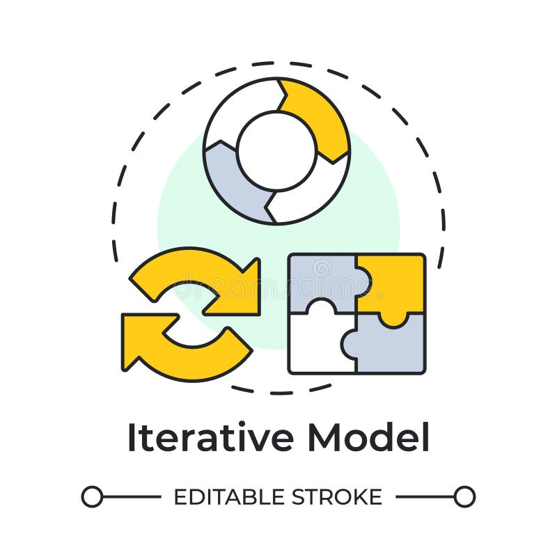 Iterative Model Multi Color Concept Icon Stock Vector - Illustration of ...