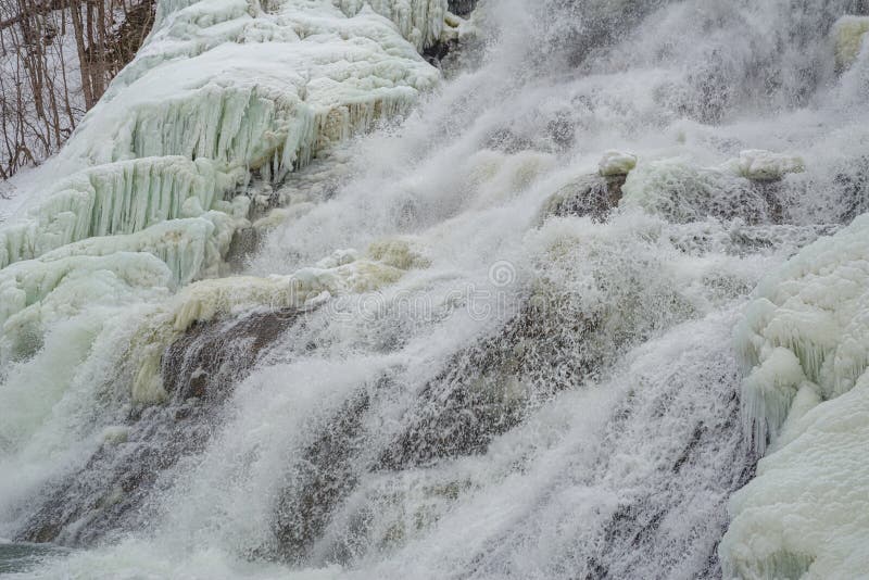 Ithaca Falls View during Winter. New York. USA Stock Image - Image of ...