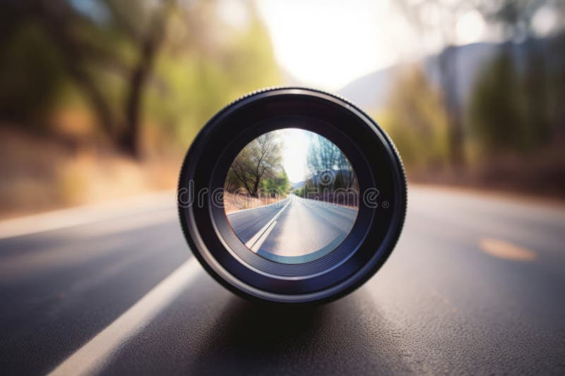 Itinerary Journey Roadmap Blurry Camera Lens. Generate Ai Stock Image - Image of guide ...