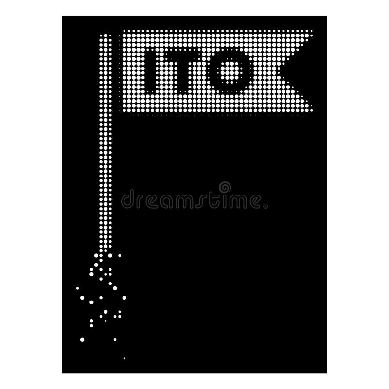 Bright Moving Pixel Halftone ITO Flag Icon Stock Vector - Illustration ...