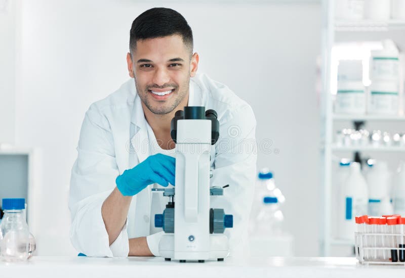 Its All Clear To Me Now. Portrait of a Young Scientist Using a ...