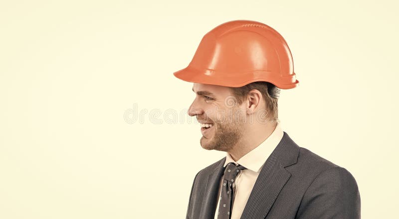 Its All about Engineering. Happy Engineer in Hardhat. Building Expert ...