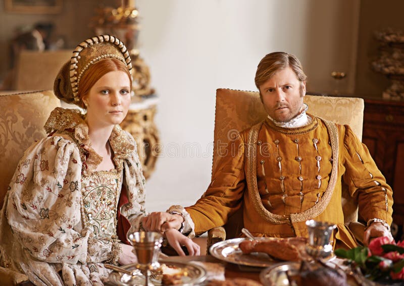 Its an Ample Feast. Shot of a Noble Couple Eating Together. Stock Image ...