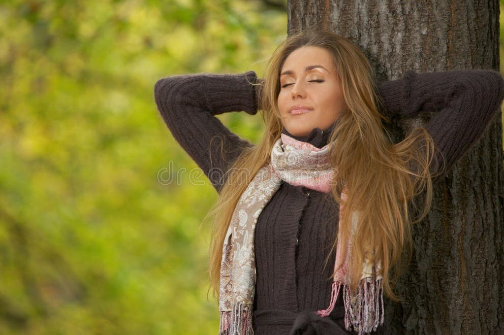Its Autumn! 2 stock image. Image of casual, scarf, leasure - 3314207