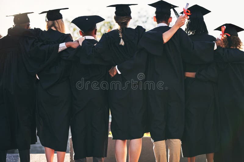 Its the Beginning of Great Things. Rearview Shot of a Group of ...