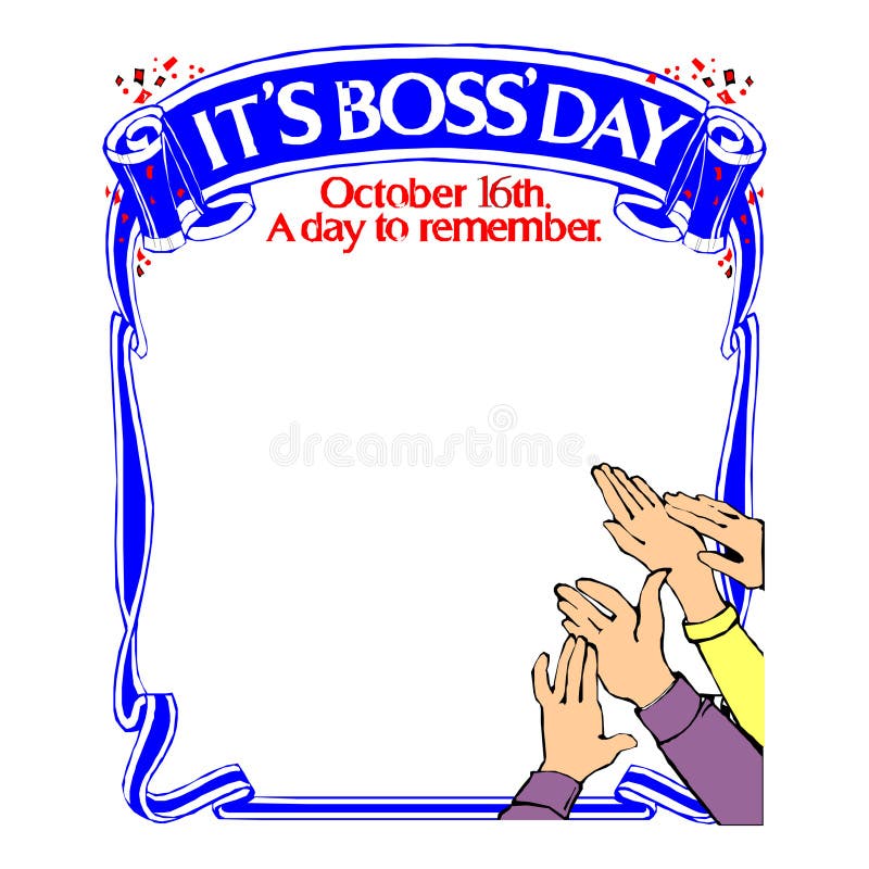 Its boss day frame stock vector. Illustration of border - 384524099