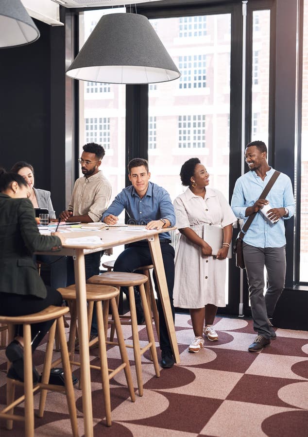 Its always Busy and Productive in this Office. a Group of ...