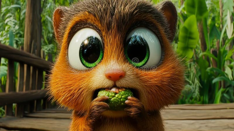 With Its Cheeks Stuffed Full of Sunflower Seeds, a Tiny Anime Hamster ...