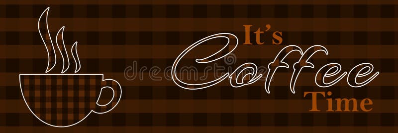 Its Coffee Time Banner stock illustration. Illustration of menu - 42934511