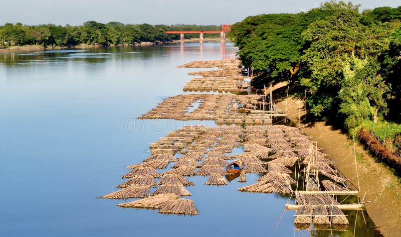 Floating Timber on Surma River in Srihotto, Sylhet Bangladesh Stock ...