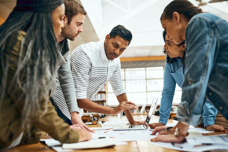 Its Finals Week. a Group of University Students Studying in the Library ...