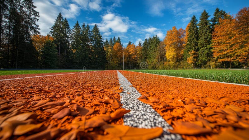 With Its Flawless, Smooth Surface, the Pristine Running Track Creates ...