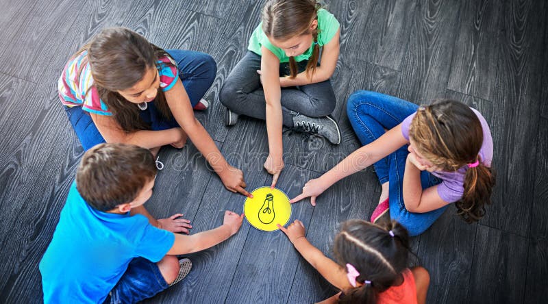 Its Fun and Educational. High Angle Shot of a Group of Kids Playing a ...