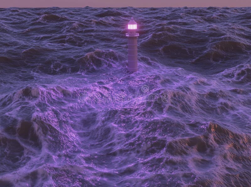 With Its Hexagonal Base and Four Pillars, the Isometric Purple ...