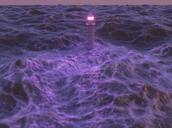 With Its Hexagonal Base and Four Pillars, the Isometric Purple ...