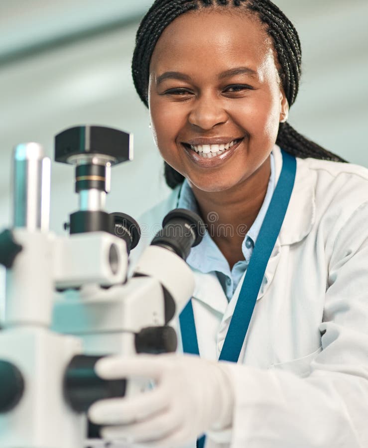 Its about How You See it. Portrait of a Young Scientist Using a ...