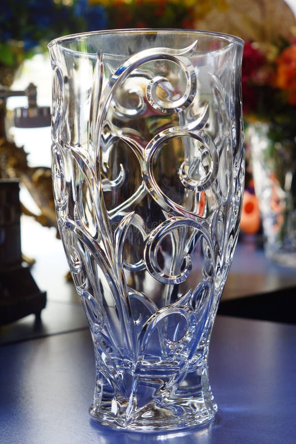 Crystal flower vase stock photo. Image of ukusajapanfantastic - 188349646