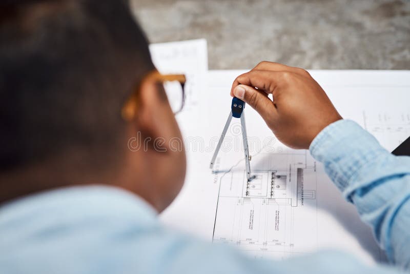 Its No Wonder His Designs are on Point. an Architect Using a Compass To ...