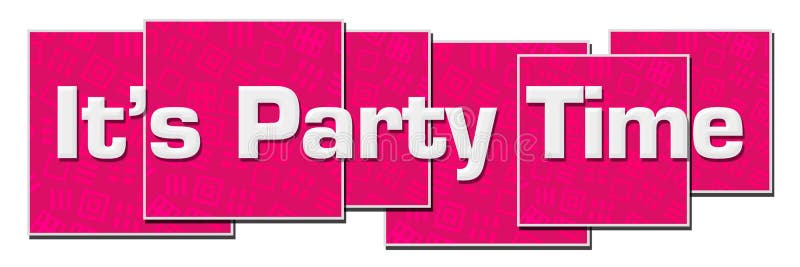 Its Party Time Pink Blue Circular Bar Stock Illustration - Illustration ...