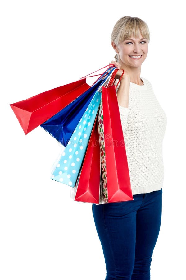 Its shopping time stock photo. Image of buyer, aged, carrying - 28251038