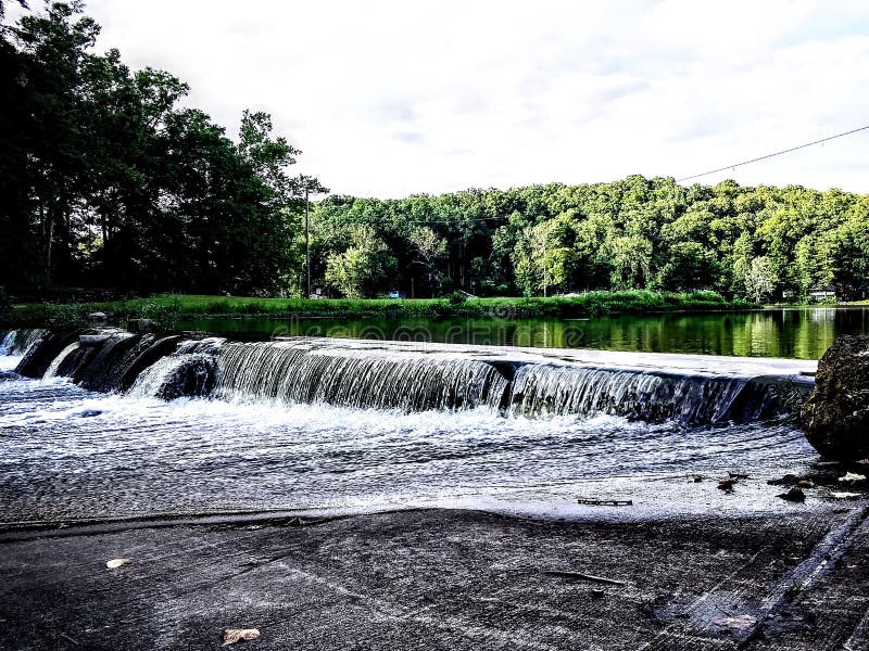 Short Waterfall Smoothed Out By Long Exposure Stock Photo - Image of ...