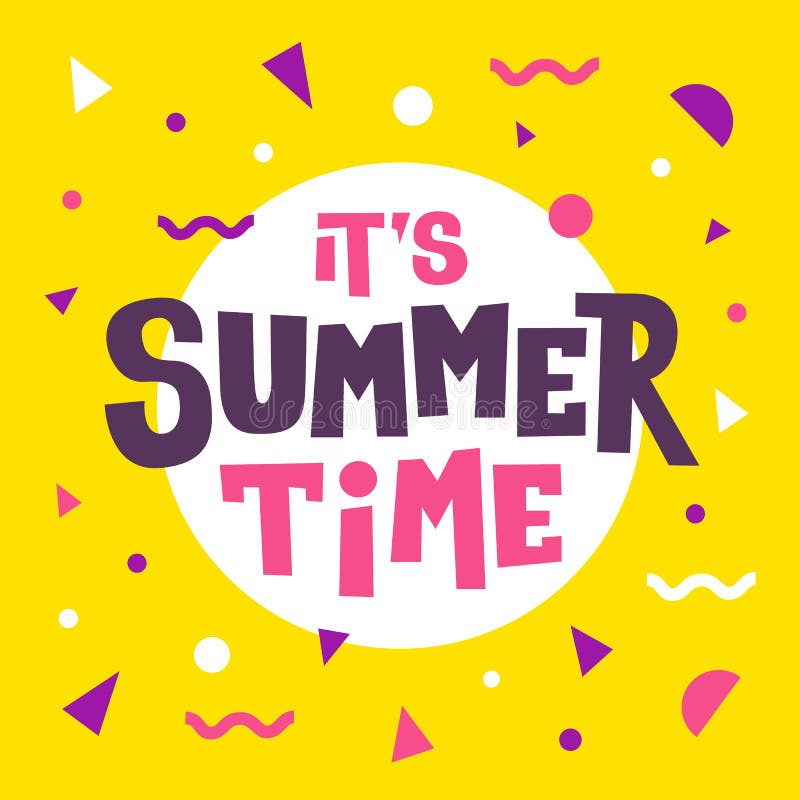 Its Summer Time. Vector Illustration with Abstract Background Stock ...