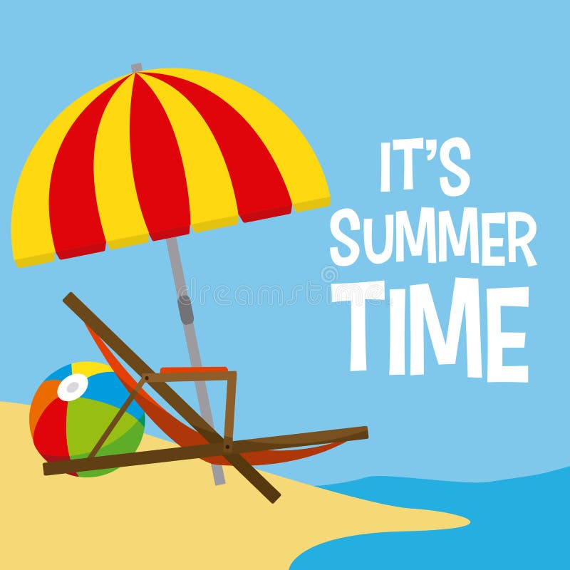 Its summer time stock vector. Illustration of travel - 112060344