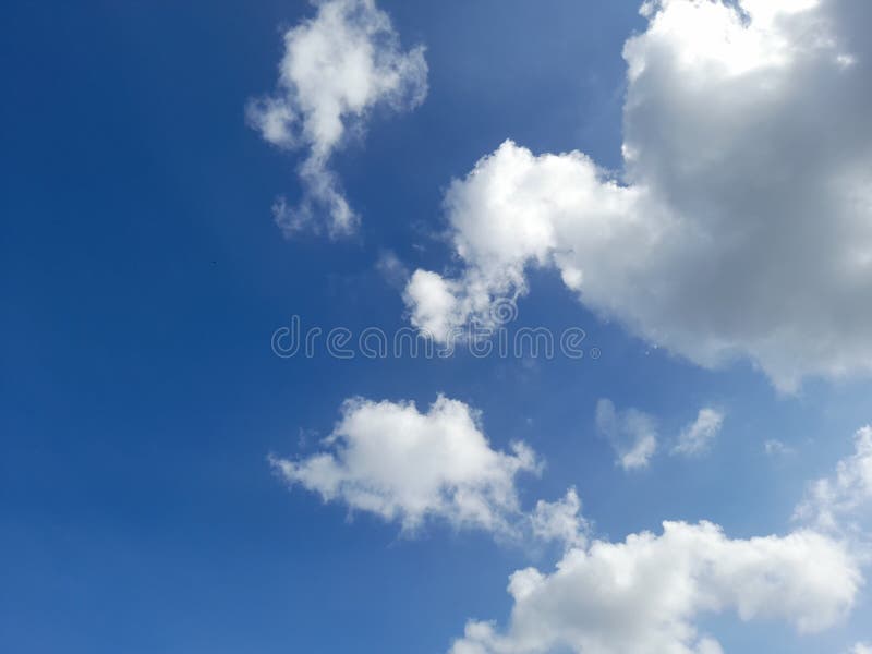 Its Sunny, Blue Sky with White Clouds Stock Photo - Image of azure ...