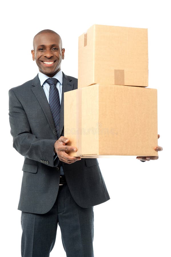 Its Time To Move To a New Office Stock Photo - Image of cardboard ...