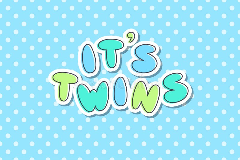 It s twins stock vector. Illustration of baby, little - 45268834