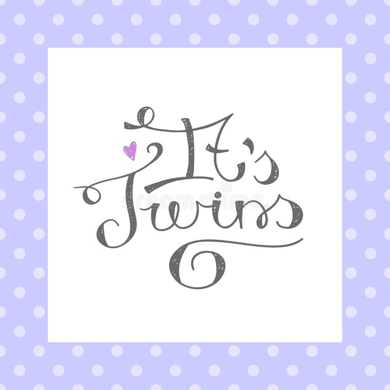 Its twins text stock vector. Illustration of child, pencil - 71109061