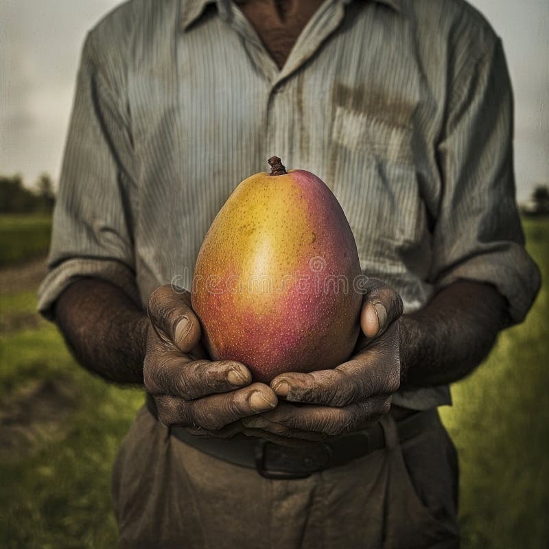 Its Vibrant Colors and Texture are Displayed on a Mango that is Held in ...